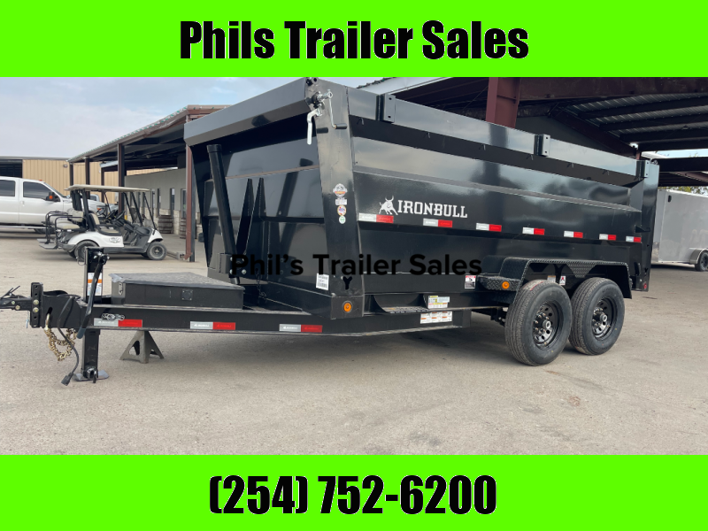 New IRON BULL TELESCOPIC 14' DUMP 4' SIDES DUMP TRAILER UTILITY DUMP ...