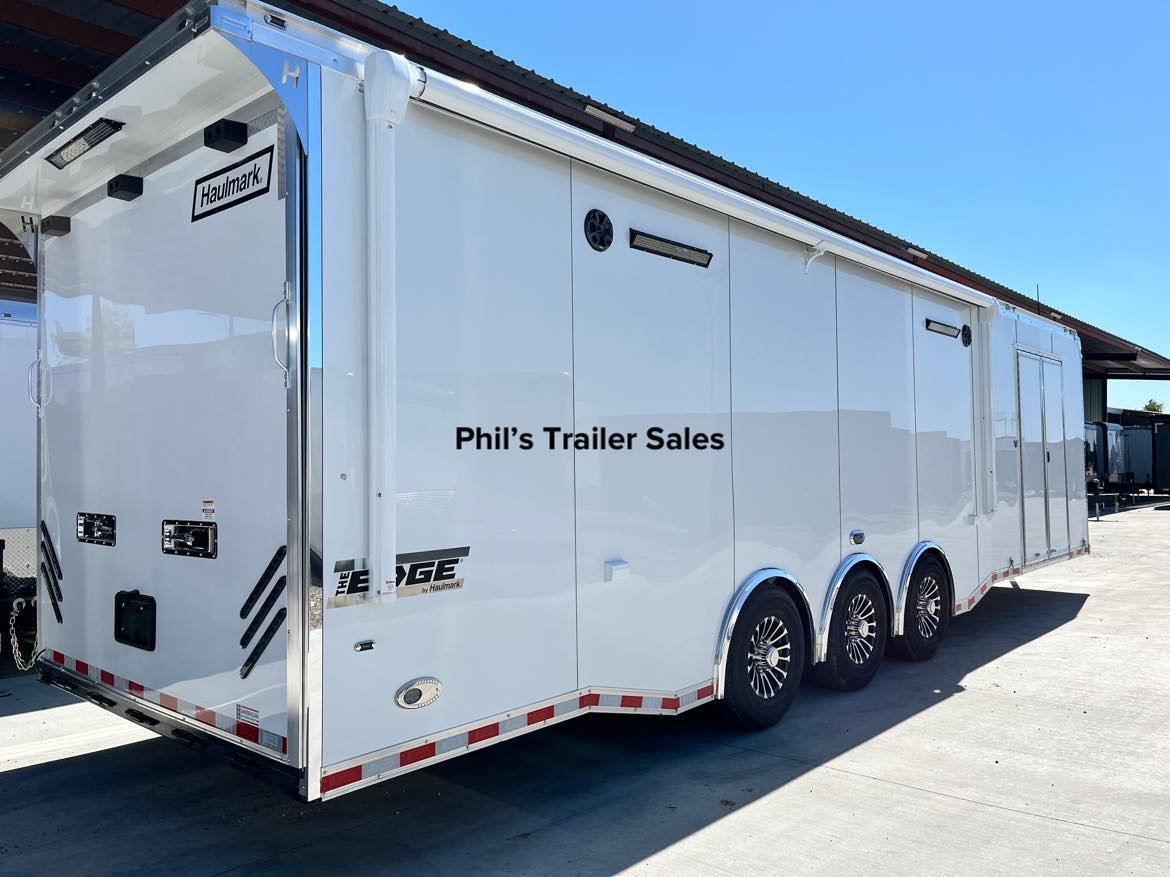 New 2025 HAULMARK 85X32 EDGE ENCLOSED CAR RACE TRAILER ELECTRIC AWNING ...