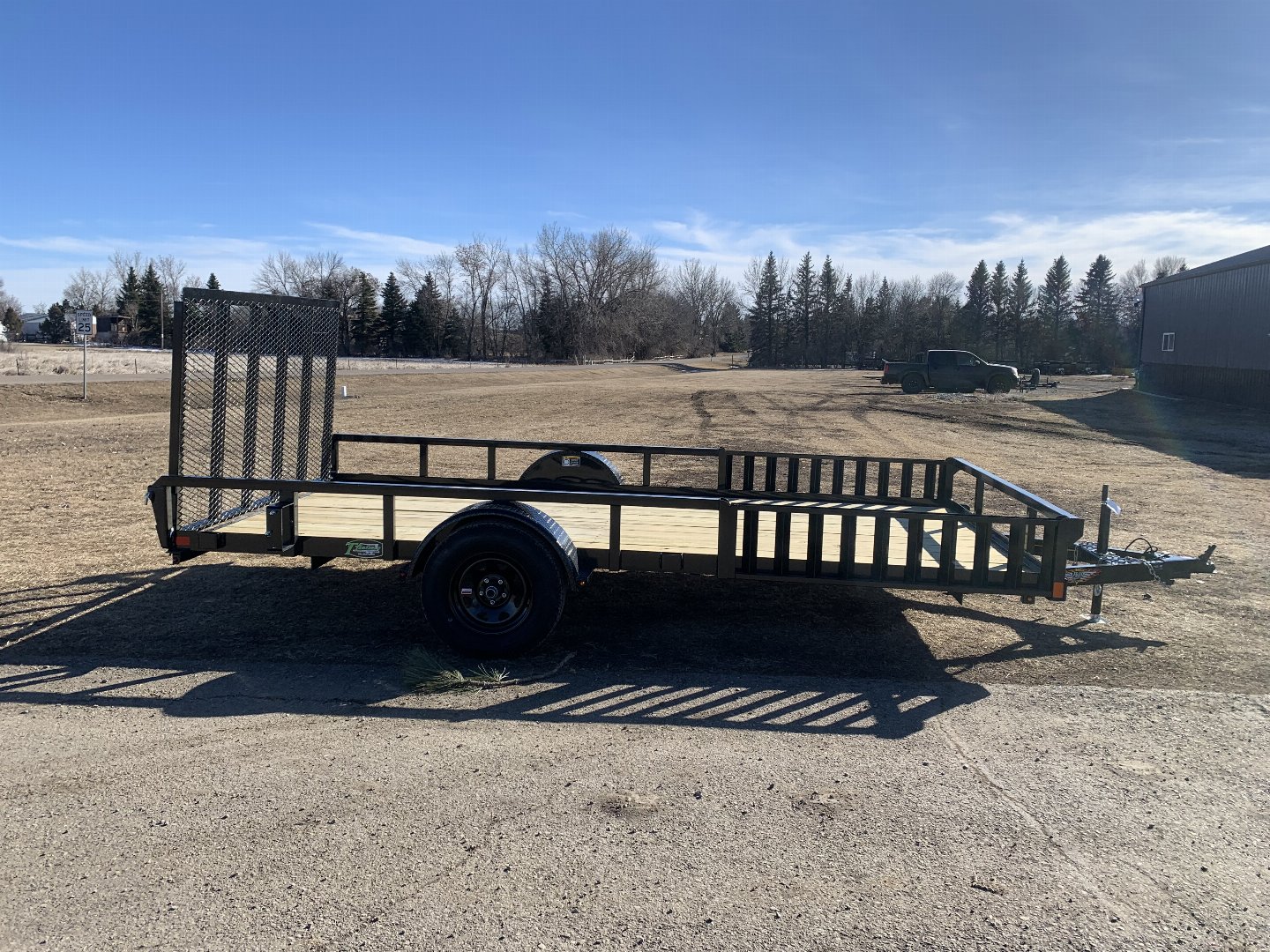 New NEW 2024 H&H 82x14 STEEL ATV/UTV Utility Trailer with ATV Side ...