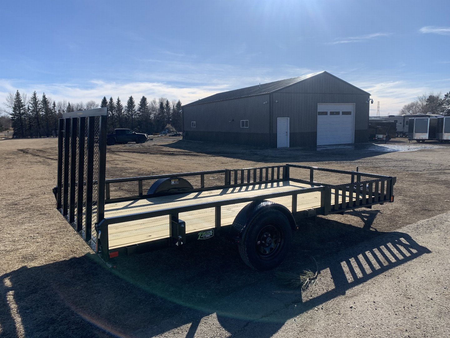 New NEW 2024 H&H 82x14 STEEL ATV/UTV Utility Trailer with ATV Side ...