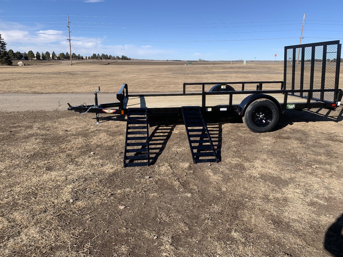 New NEW 2024 H&H 82x14 STEEL ATV/UTV Utility Trailer with ATV Side ...