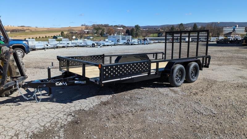 New 2024 CAM Superline 7x16 Utility Trailer w/ ATV Side Ramps | Mount ...