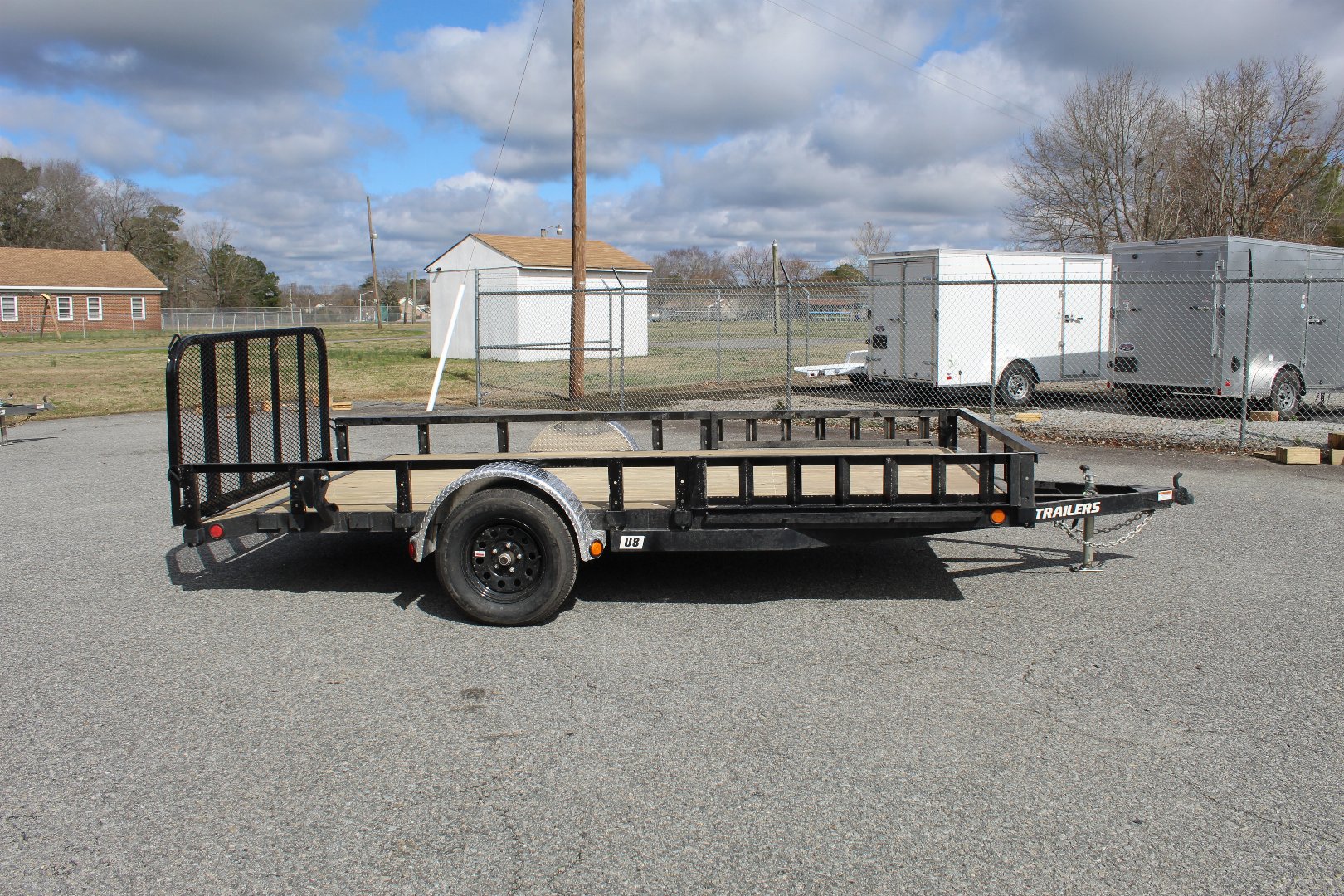 New 2024 PJ TRAILERS 14ft U8 w/ ATV Ramps & Fold Up Gate Utility Trailer | Suffolk Virginia