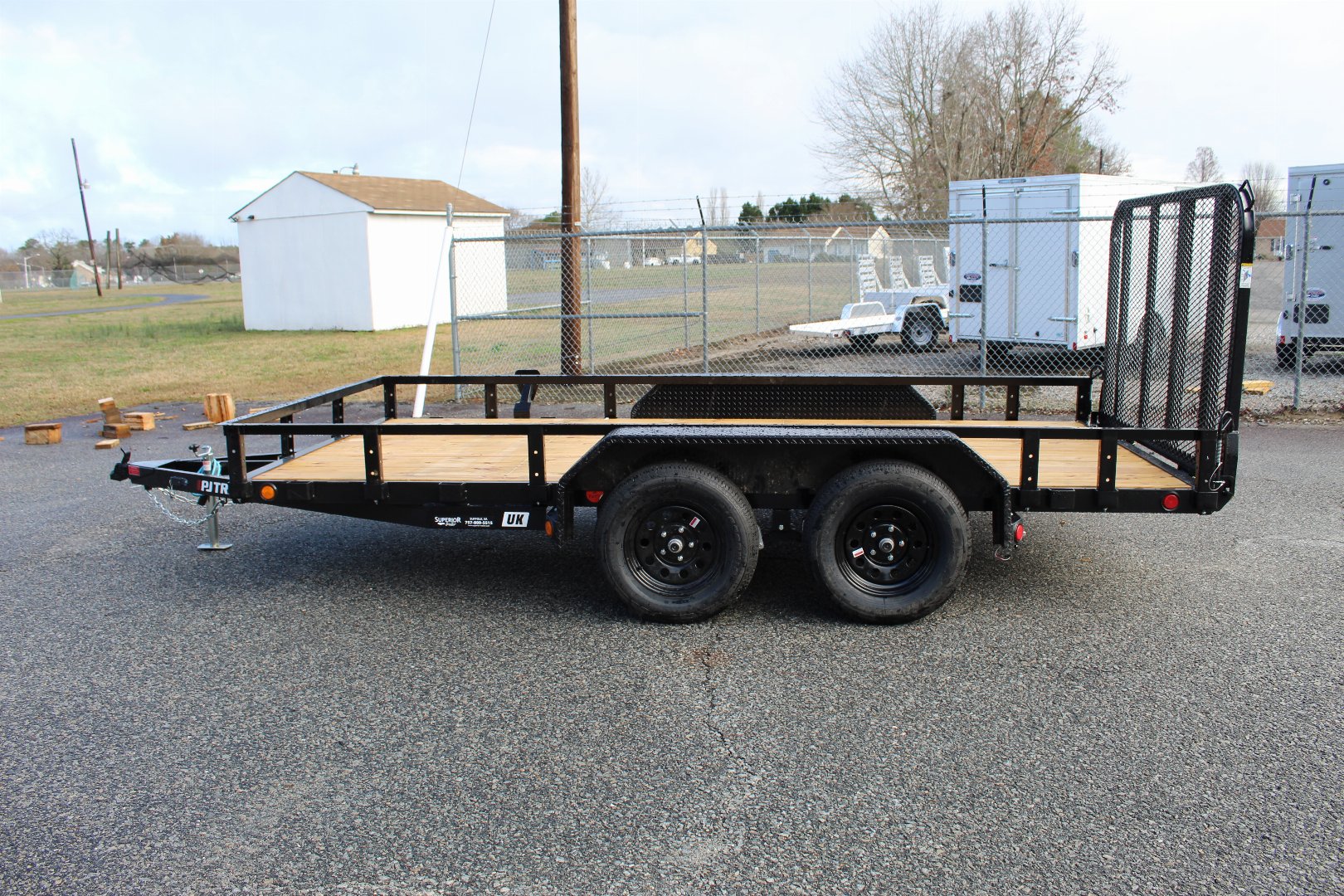 New 2024 PJ TRAILERS 14ft UK 7K w/ 4ft Fold In Gate Utility Trailer ...