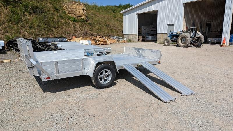New 2024 Aluma 6'9" x 12 SR Utility Trailer w/ Side Ramps/Solid Rear ...