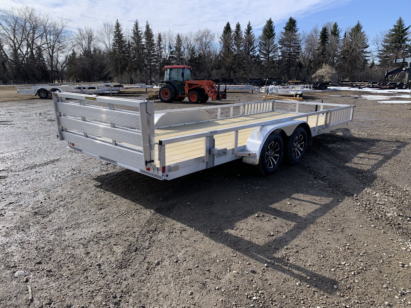 New NEW 2024 H&H 82"x20' Aluminum 2-3500lb axles=7K Railside Utility ...