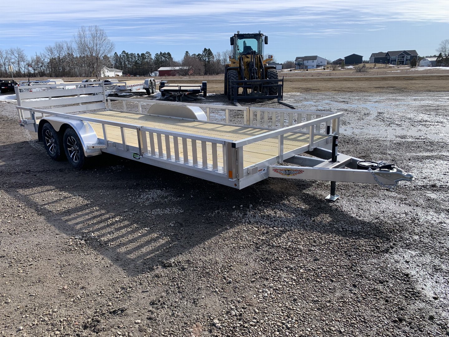 New NEW 2024 H&H 82"x20' Aluminum 2-3500lb axles=7K Railside Utility ...