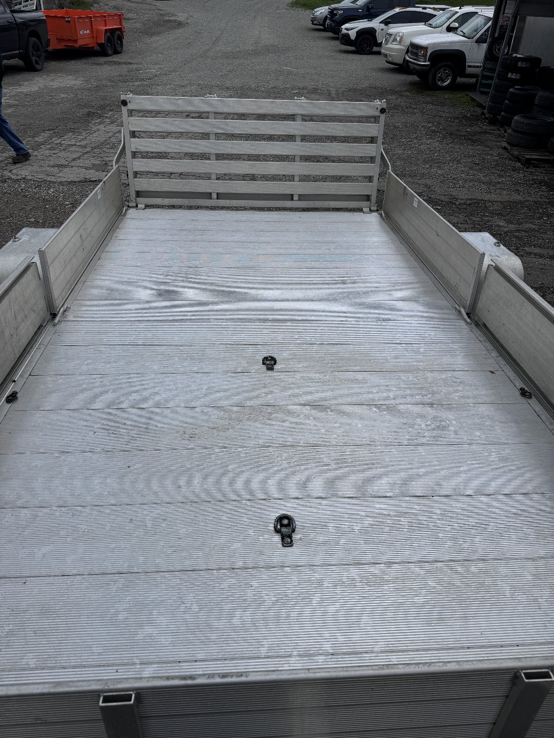 Used 2021 Aluma 6'9" x 12' SR Utility w/ Side Ramps, Bi-Fold Gate, Rear ...