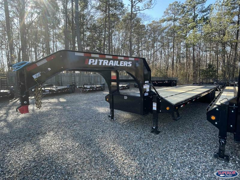 New 2024 PJ TRAILERS 32ft LD Gooseneck w/ Monster Ramps Trailer ...