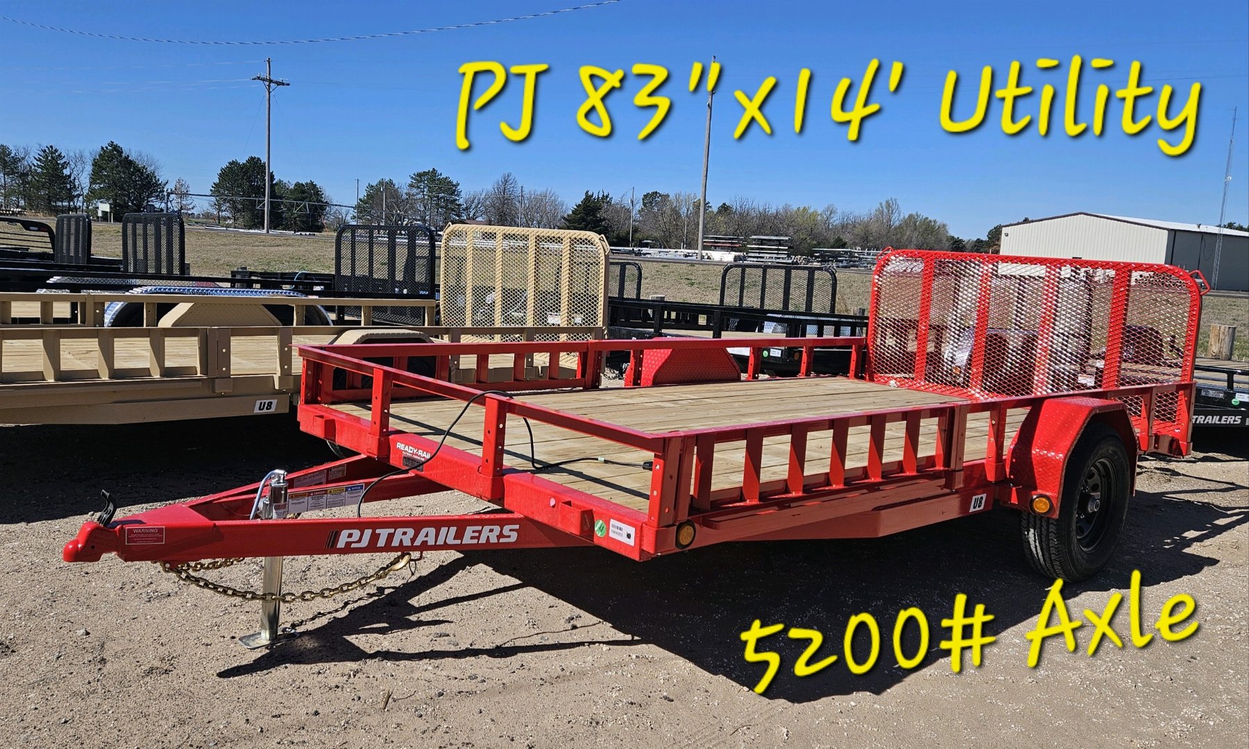 New 2024 PJ TRAILERS 14' x 83 in. Single 5200# Axle Channel Utility ...