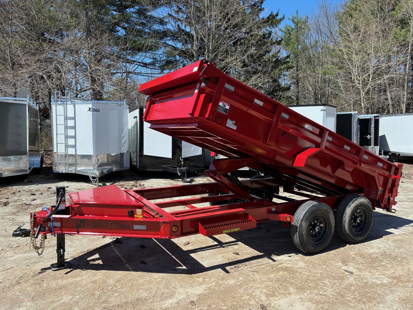 New 2024 LOAD TRAIL 7x14 Dump Trailer Ramps/ tarp/ spread gate/ 14k ...