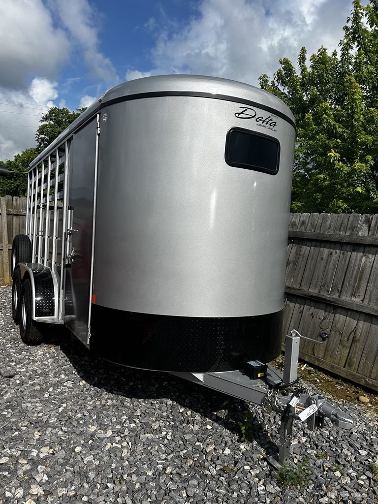New 2024 Delta Mfg 14' Stock with Tack Room Stock / Stock Combo Trailer ...