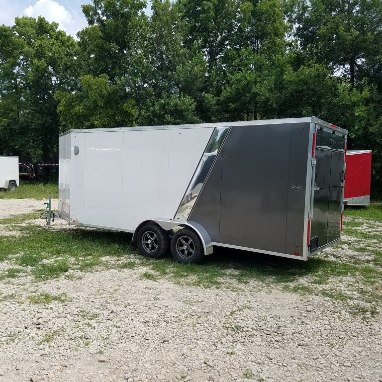 Used 2023 R&R 7x18 All Aluminum Drive Thru Snowmobile Trailer | Seneca ...