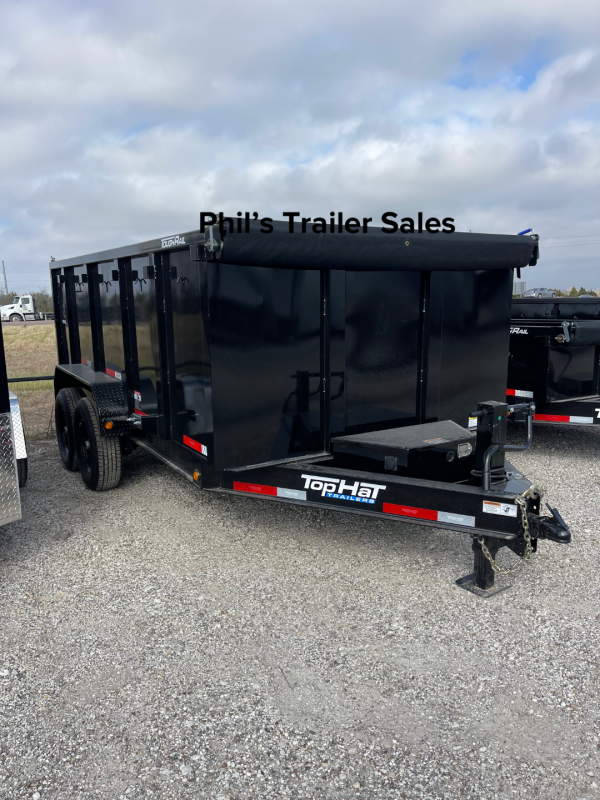 New 2025 TOP HAT TRAILERS DUMP TRAILER 14 FT 3 FT SIDE WALLS 14 K Dump ...