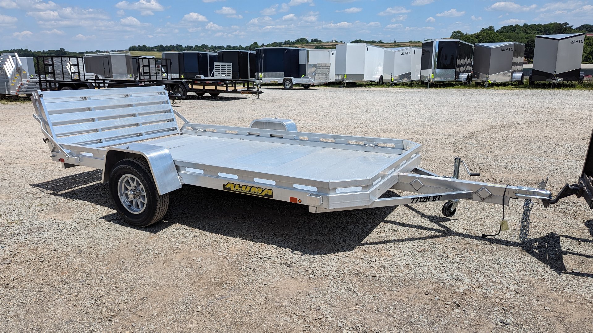 New 2025 Aluma 6'5" x 12 HD Utility Trailer w/ Bi-Fold Gate | Mount ...