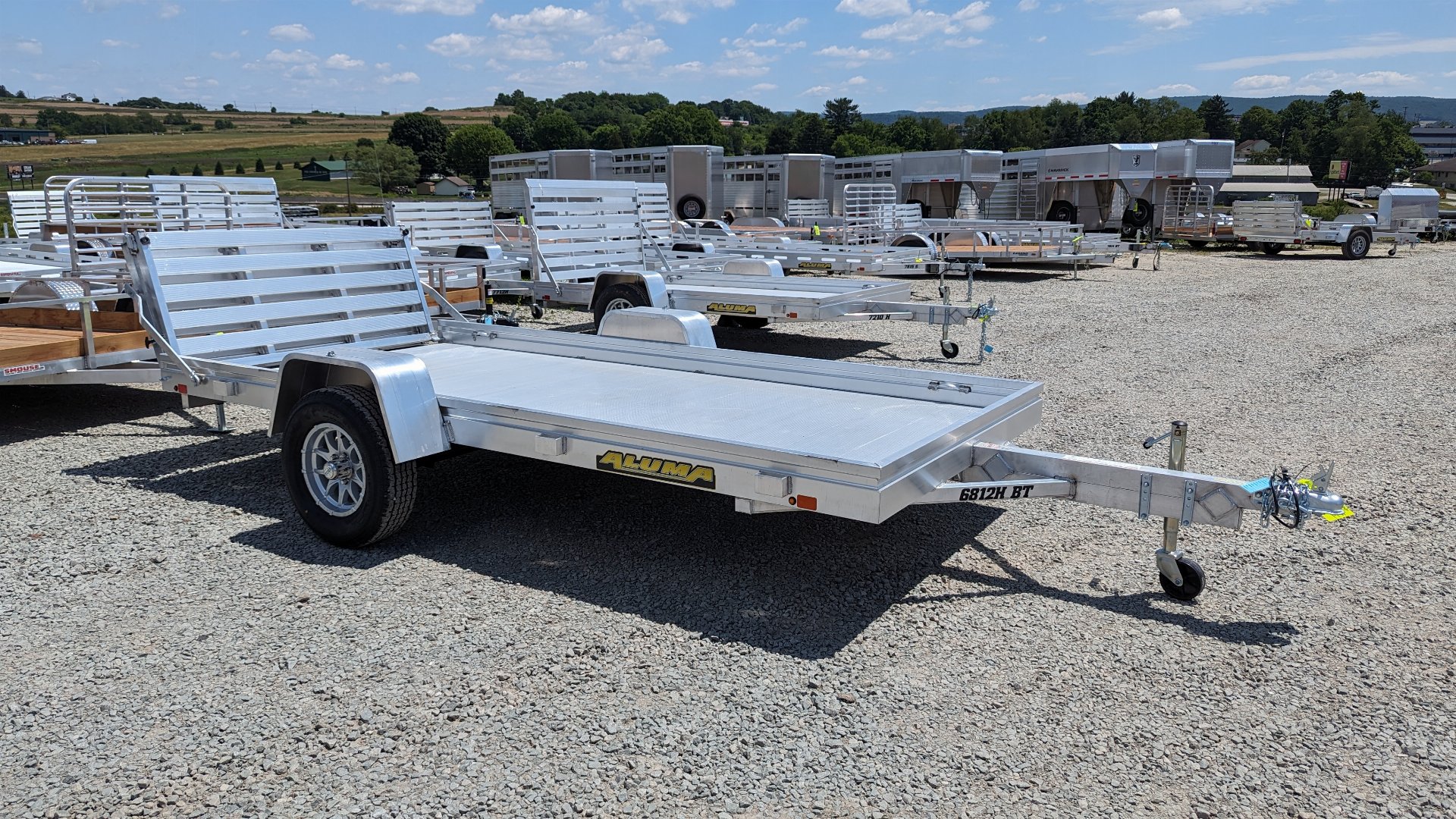 New 2025 Aluma 5'8 x 12 HD Utility Trailer w/ 4' Gate | Mount Pleasant ...