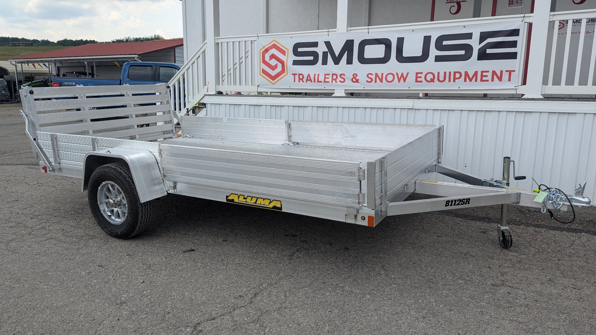 New 2025 Aluma 6'9" x 12 SR Utility Trailer w/ Side Ramps/Solid Rear ...
