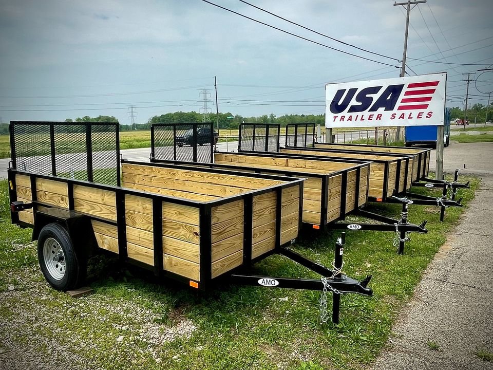 New 2025 5 x 10 3k GVW AMO Wood Side Trailer | Monroe Michigan