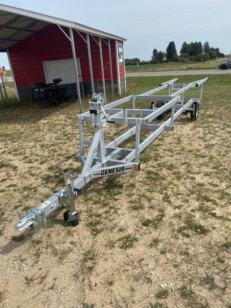New 2024 Genesis Trailers 20' PONTOON CRANK-UP Trailer | Grawn Michigan