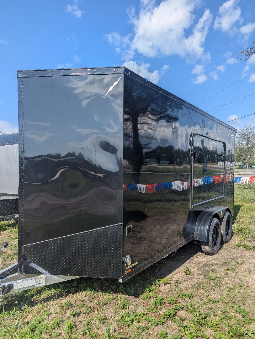 New 2024 Lightning Trailers 7x16 Cargo / Enclosed Trailer | Grayling Michigan