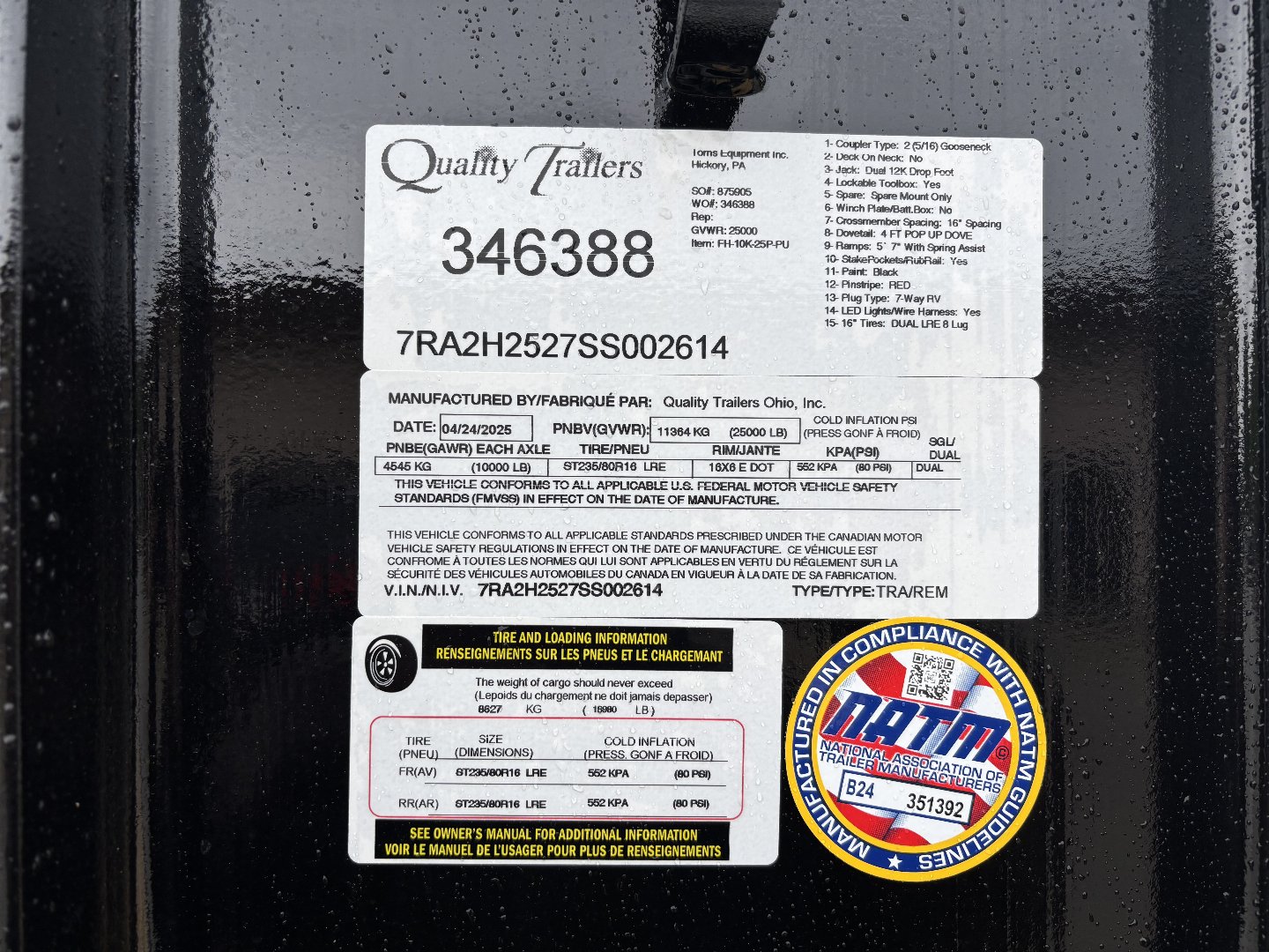 New 2025 Quality Trailers 25' Gooseneck (20' + 5' Pop Up Dove Tail ...