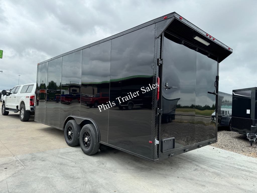 New 2024 8.5X24 BLACKOUT PACKAGE ALUMINUM WHEELS Cargo / Enclosed Trailer 7' INTERIOR | Robinson ...