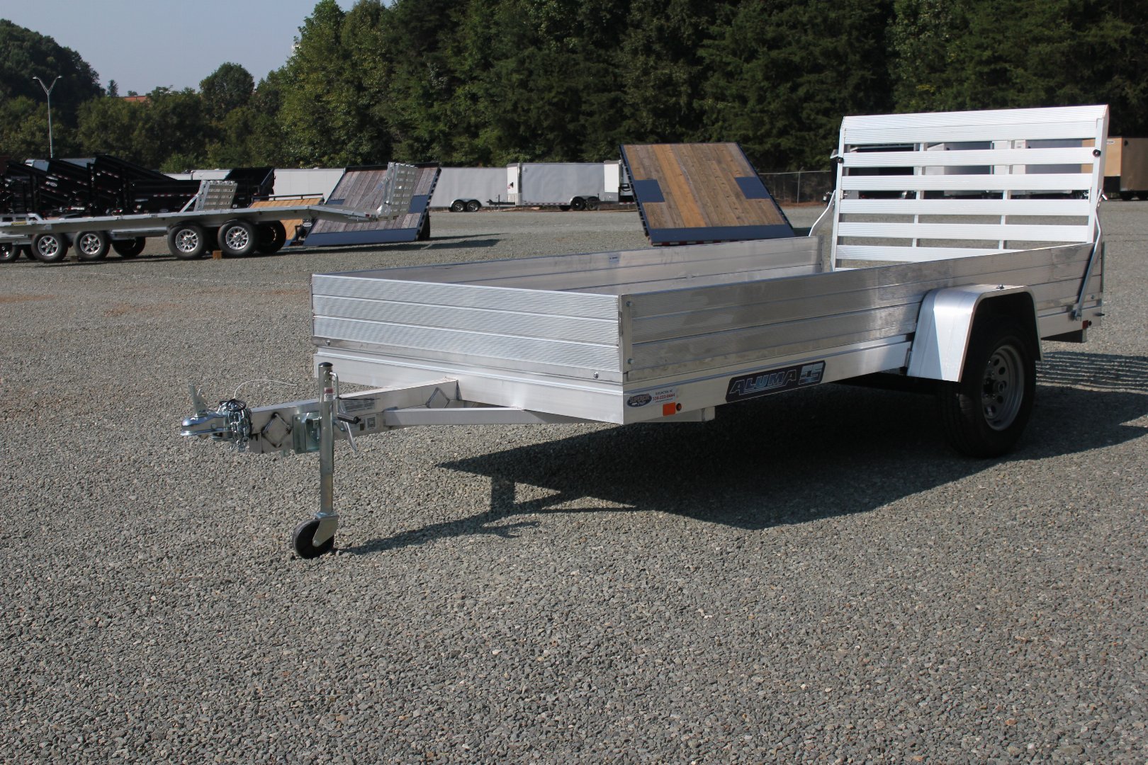New 2025 ALUMA 6812H w/ 12" Solid Sides & Gate Utility Trailer ...