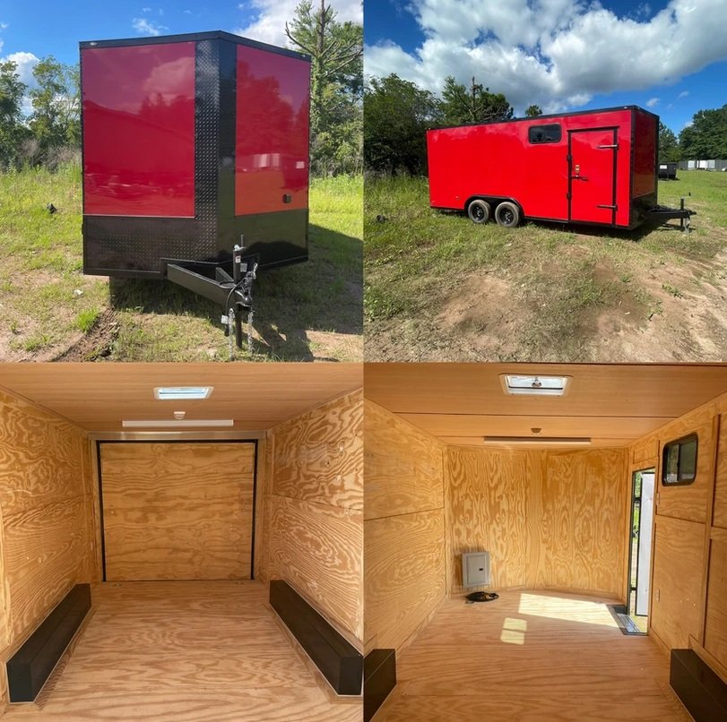 New 2024 PowerLine Cargo 8.5X20 RED BLACKOUT / Enclosed Trailer ...