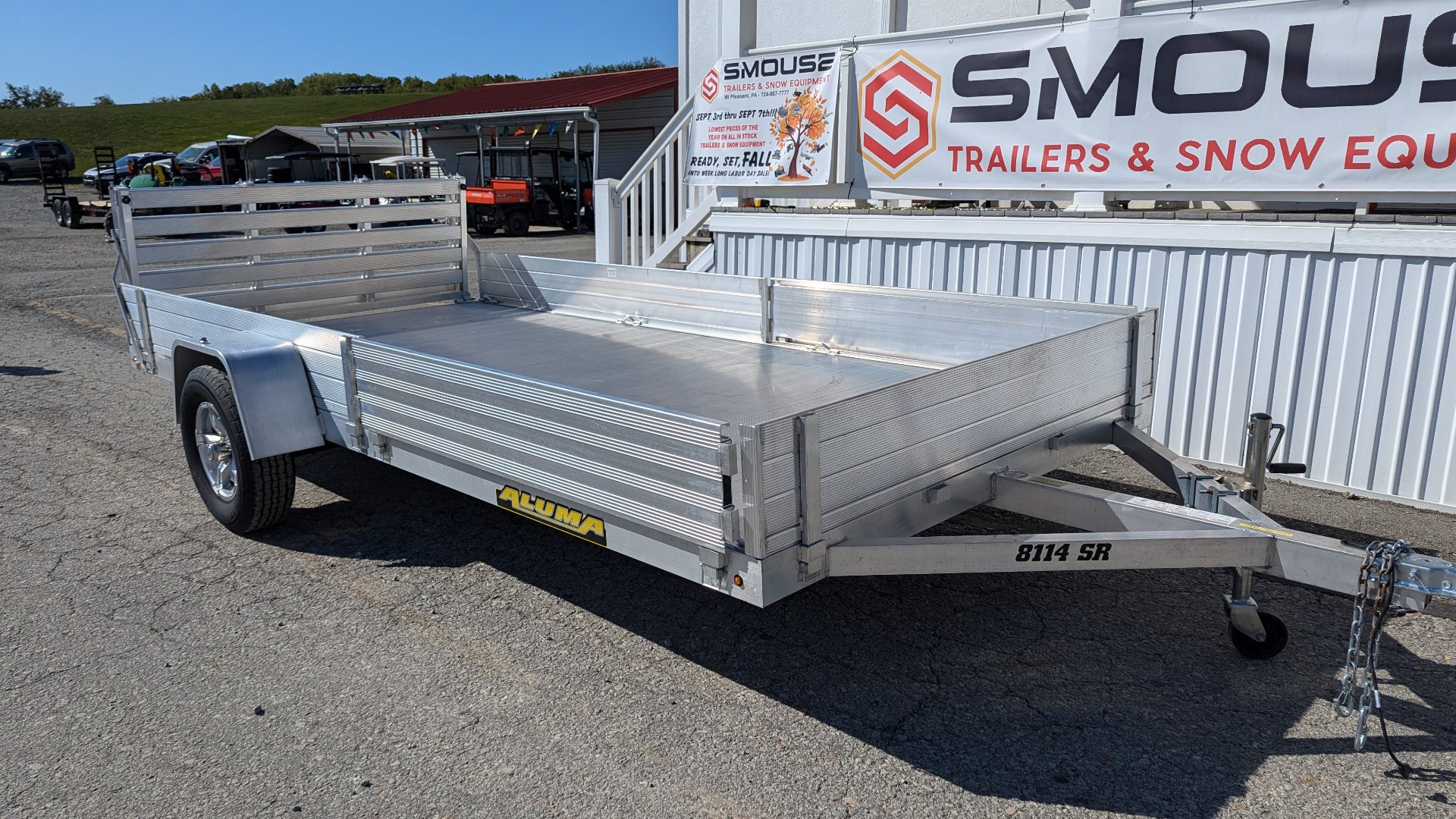 Used 2023 Aluma 6'9" x 14' SR Utility w/ Side Ramps, Bi-Fold Gate, Rear ...
