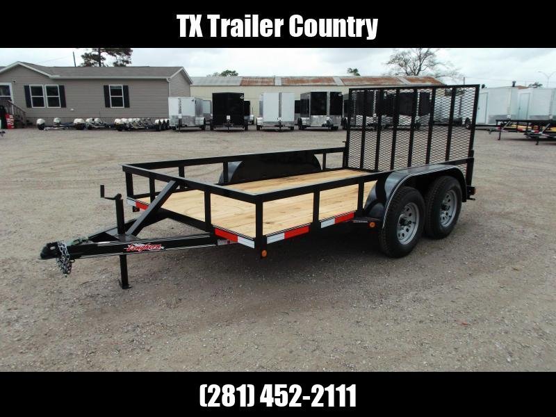 New 2025 LONGHORN TRAILERS 12ft Tandem Axle Utility Trailer w/ Heavy Duty 4ft Ramp Gate ...