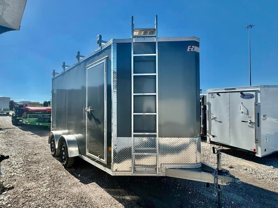 New 2022 E-Z Hauler 7X14 CONTRACTOR TRAILER DOUBLE DOORS WITH STOWABLE ...