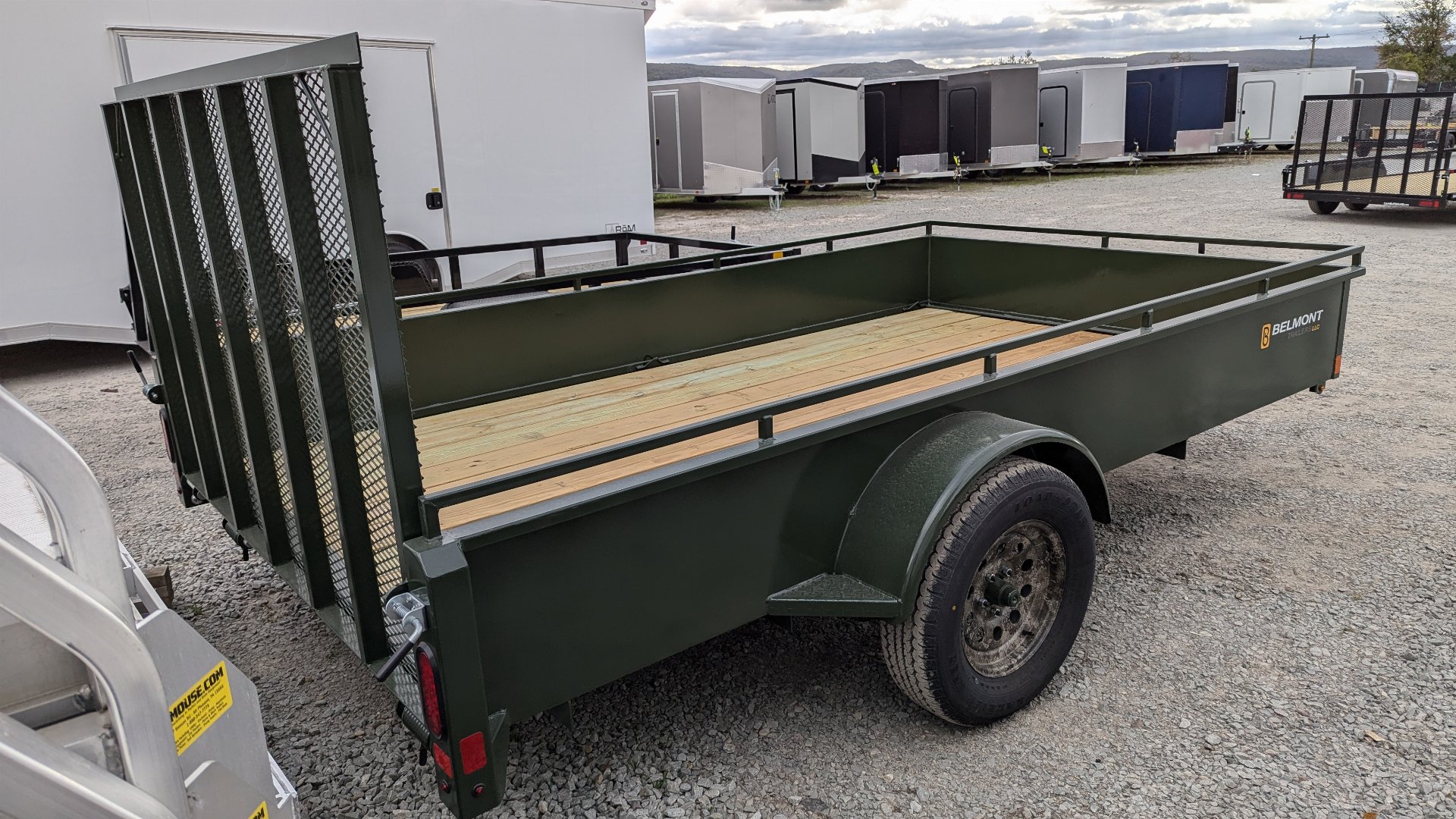 New 2025 Belmont 7x12 Solid Side Utility Trailer (CAMO WHEELS ...