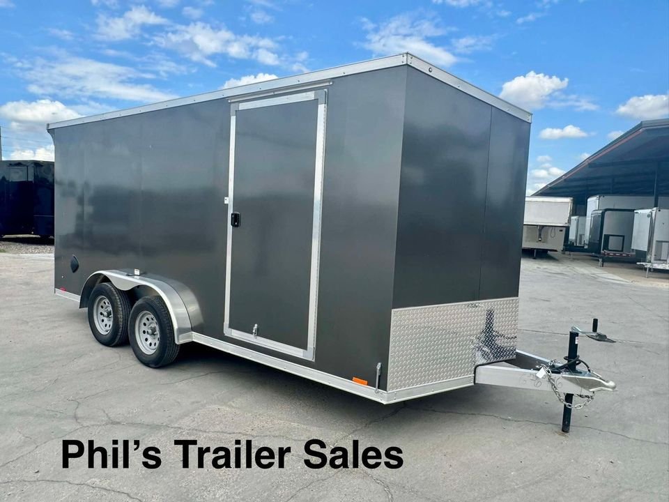 New 2024 7.5X16 ALL ALUMINUM Cargo / Enclosed Trailer REAR WING ...