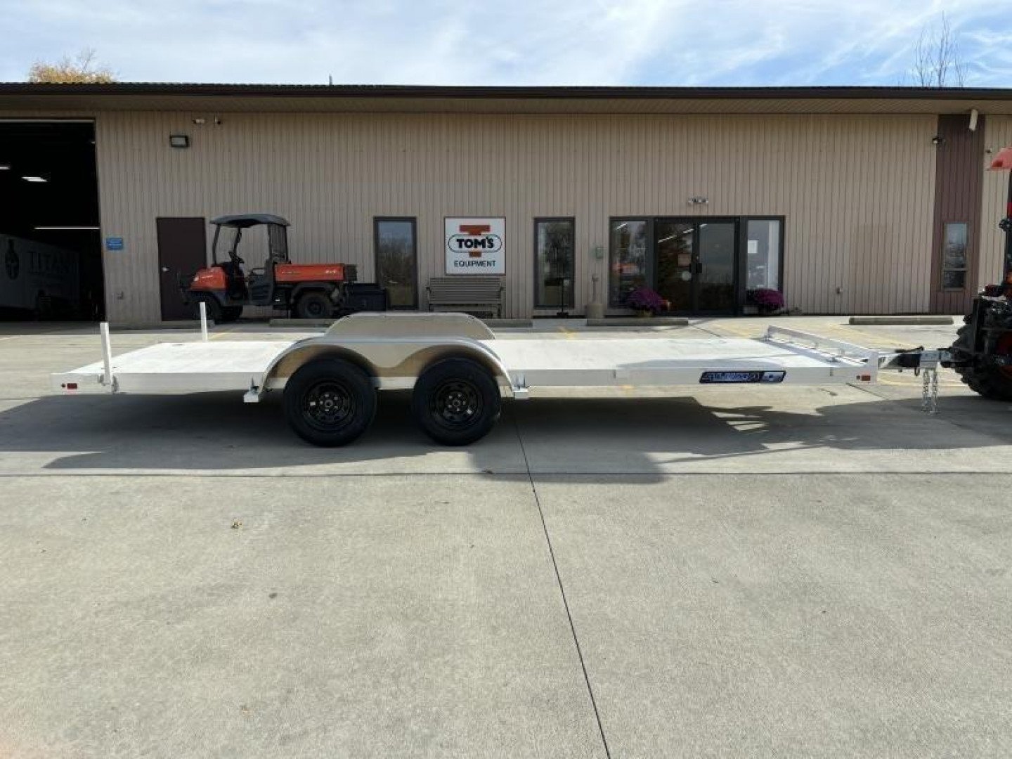 New 2026 Aluma Trailers 8220 TA-ESA Car Hauler w/ Slide Out Rear Ramps ...