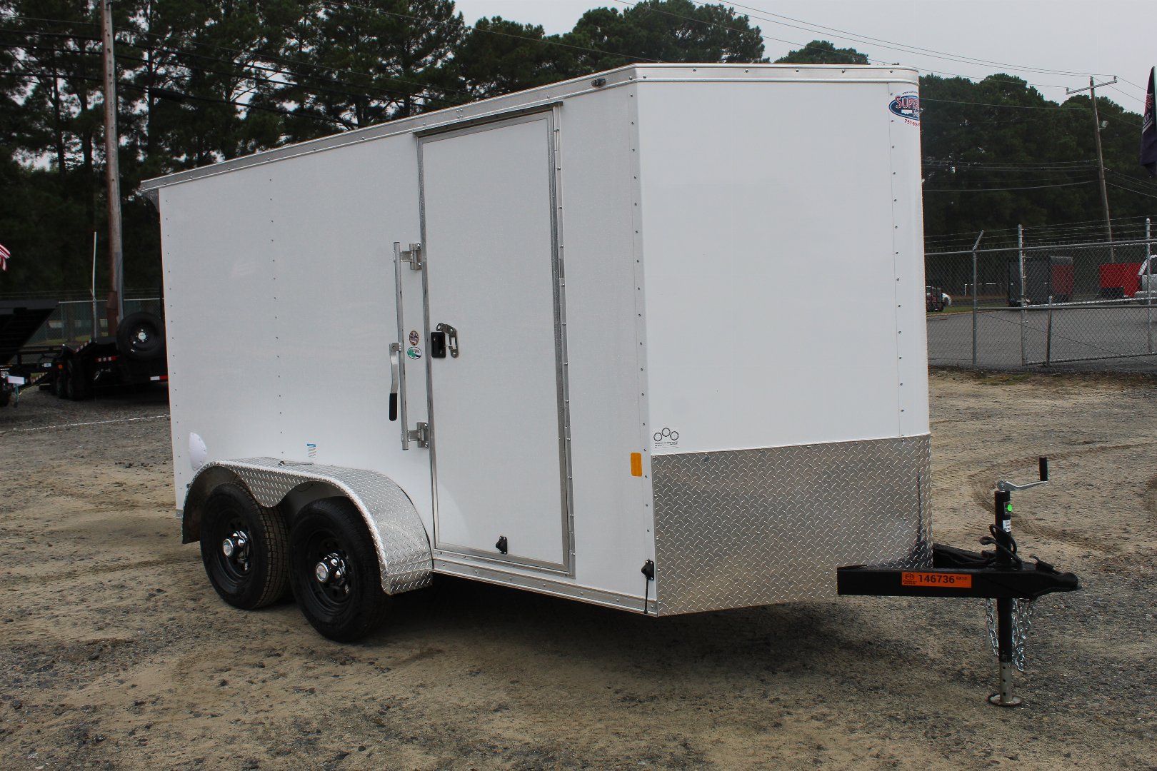 New 2025 CONTINENTAL CARGO 6x12 7K Enclosed Trailer w/ Rear Wing & Ramp ...