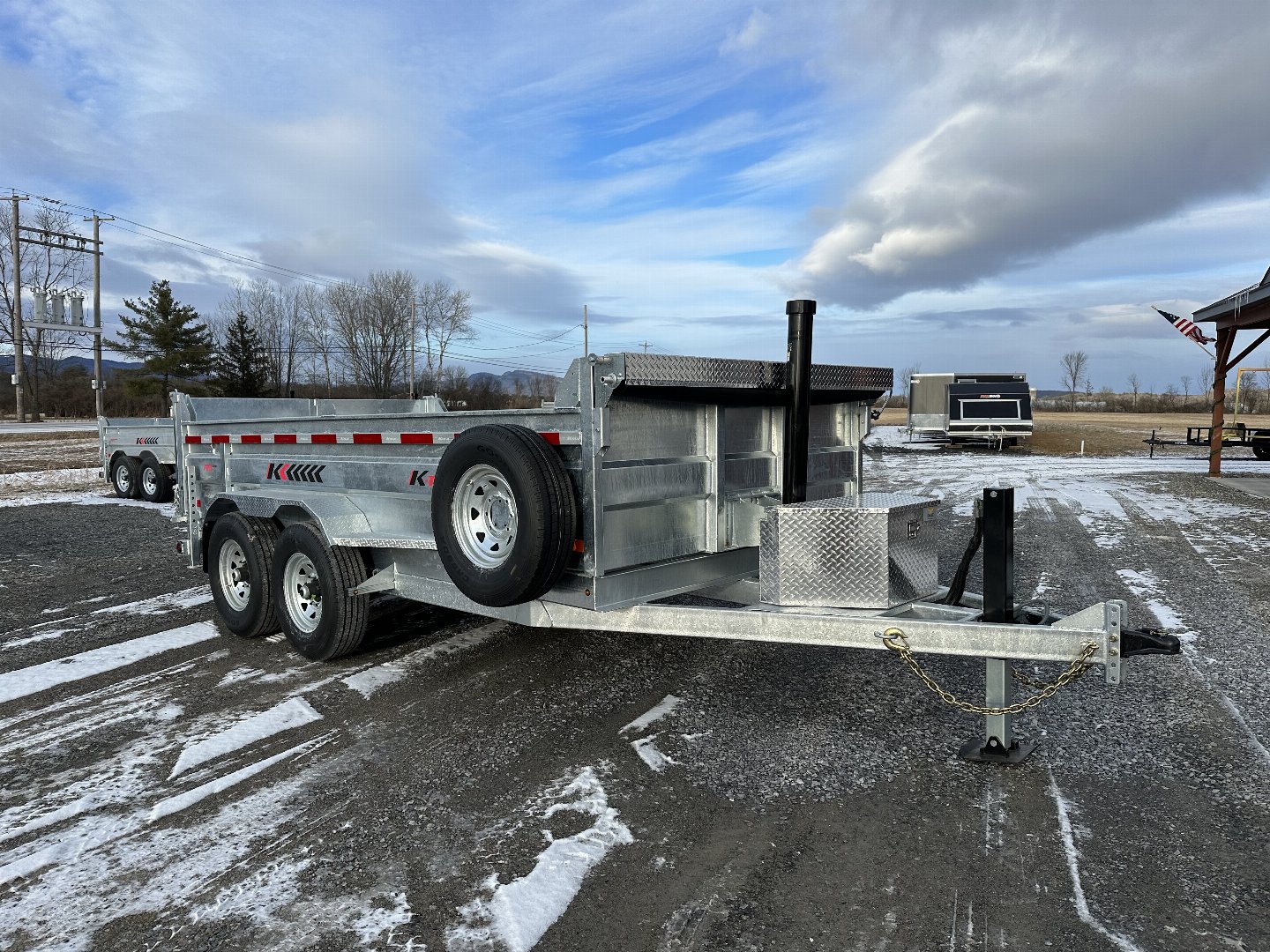 New 2025 K-Trail D8214-14 Galvanized Dump Trailer | Hudson Falls New York
