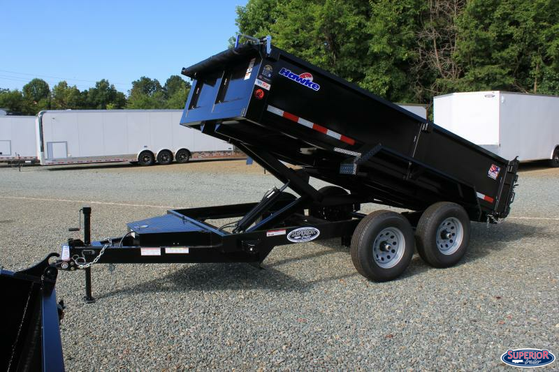 New 2025 HAWKE TRAILERS 6X12 10K Dump w/ Spreader Gate Ramps and Tarp ...