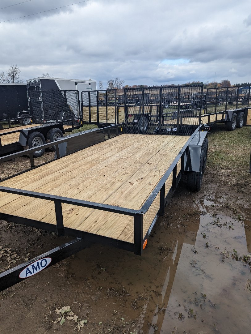 New 2025 AMO 16' TANDEM Landscape Trailer | Grayling Michigan