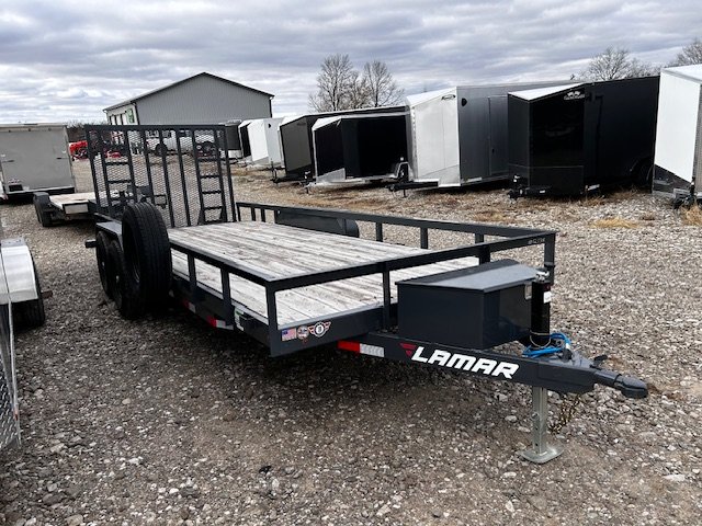 New 2023 Lamar Trailers 83"x20' HD 9.9k GVWR 5' HD Gate Equipment ...