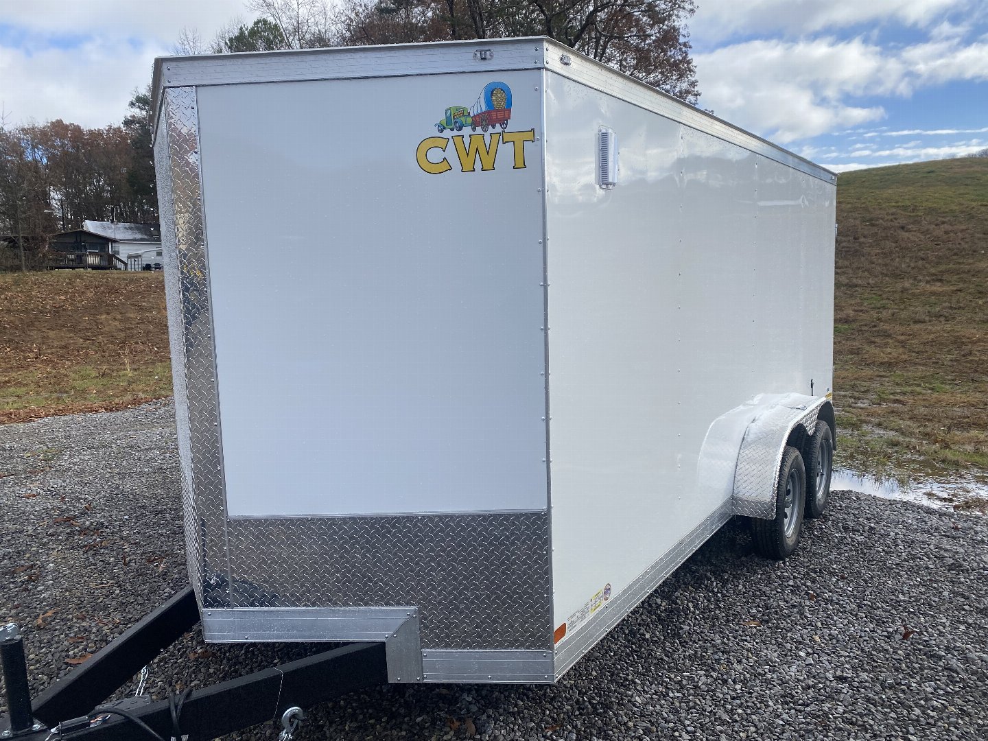 New 2025 Covered Wagon Trailers 7x16 ta white Cargo / Enclosed Trailer ...