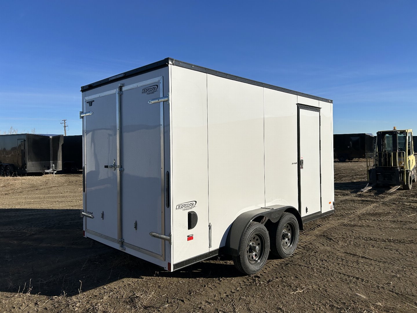 New Bravo Scout 7' x 14 '+ 30" V Nose Double Door Cargo Trailer ...