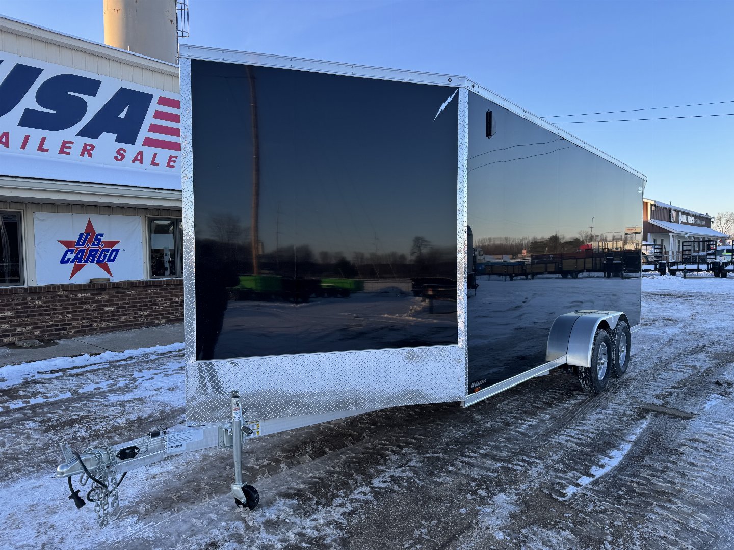 New 2025 Lightning Trailers 7x23 Aluminum 3-Place + 12 Snowmobile ...