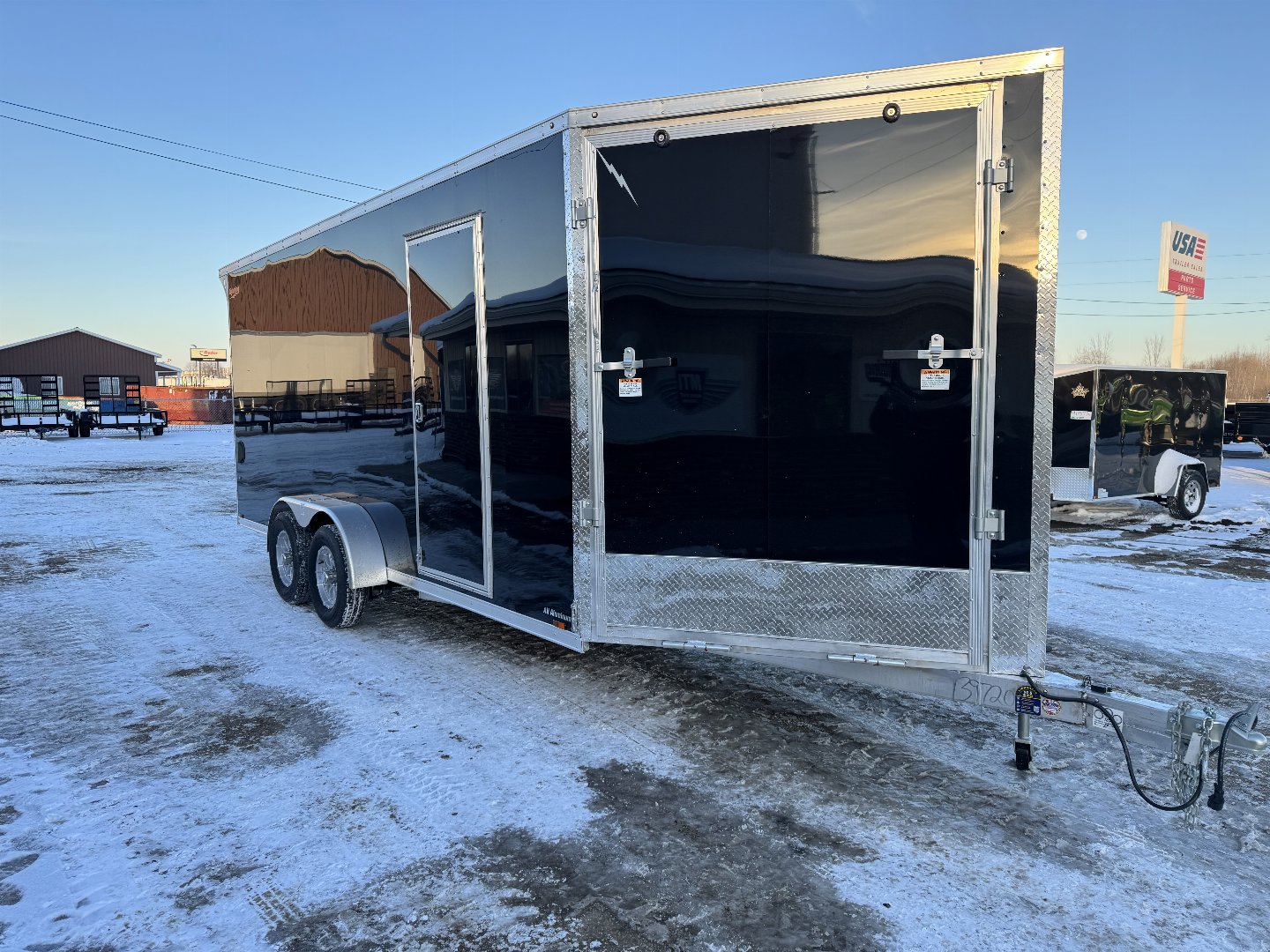 New 2025 Lightning Trailers 7x23 Aluminum 3-Place + 12 Snowmobile ...
