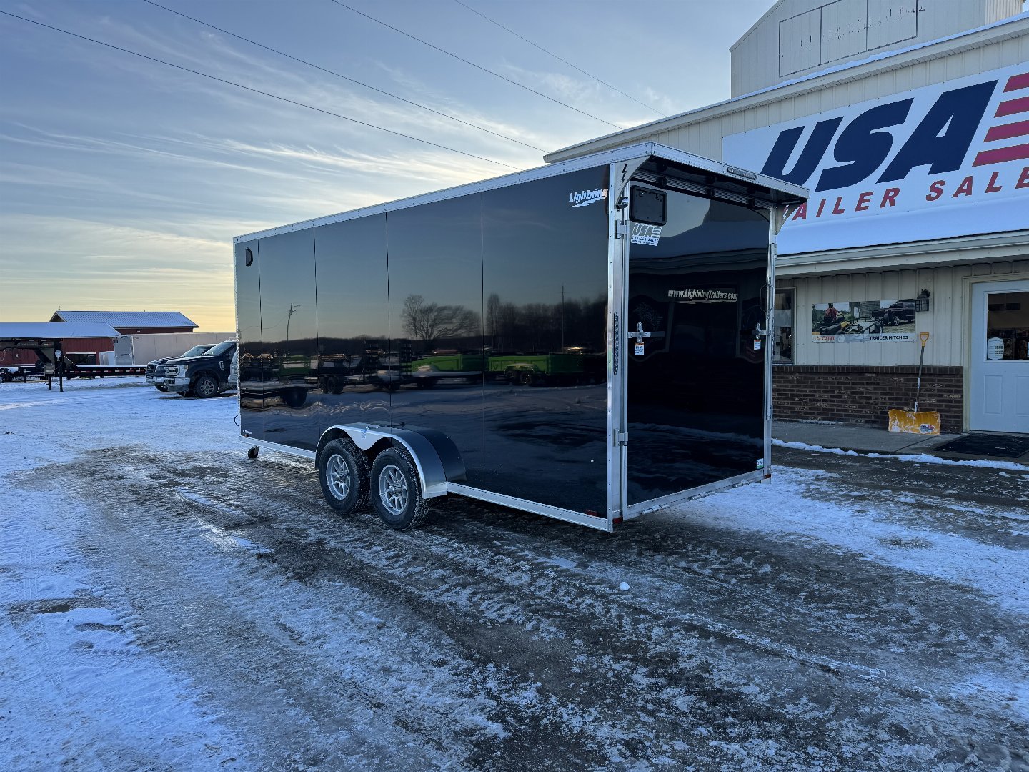 New 2025 Lightning Trailers 7x23 Aluminum 3-Place + 12 Snowmobile ...