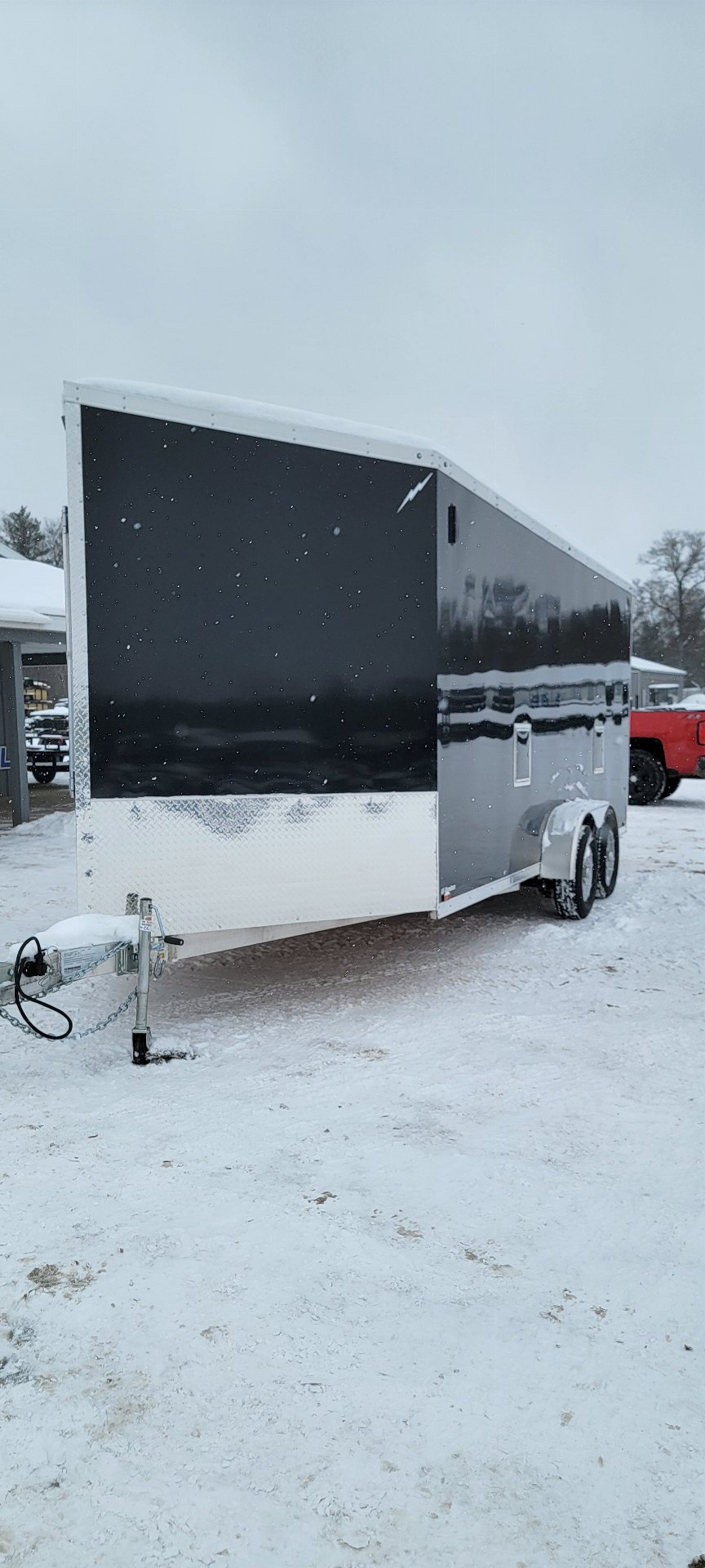 New 2025 Lightning Trailers 7X18 3 PLACE Snowmobile Trailer | Grayling ...