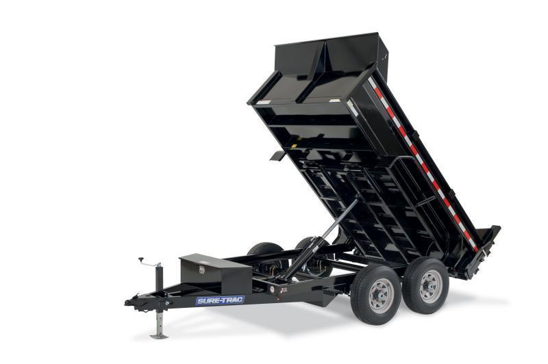 New 6 x 12 Sure-Trac Low-Pro Single Ram Dump Trailer 10k**Stabilizer ...