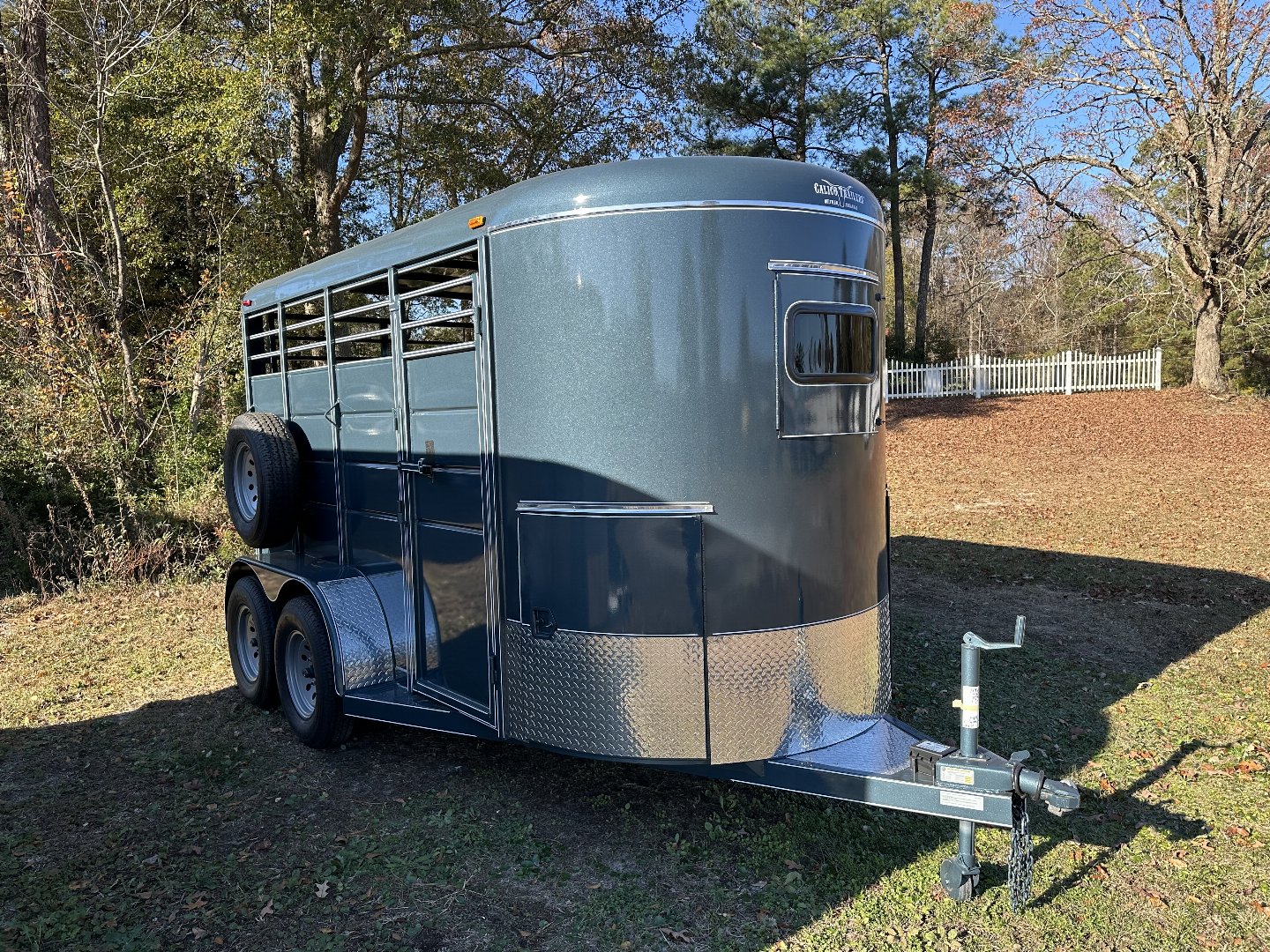 New 2025 CALICO TRAILERS 2 Horse Straight Load Bumper w/ Ramp | Pink ...