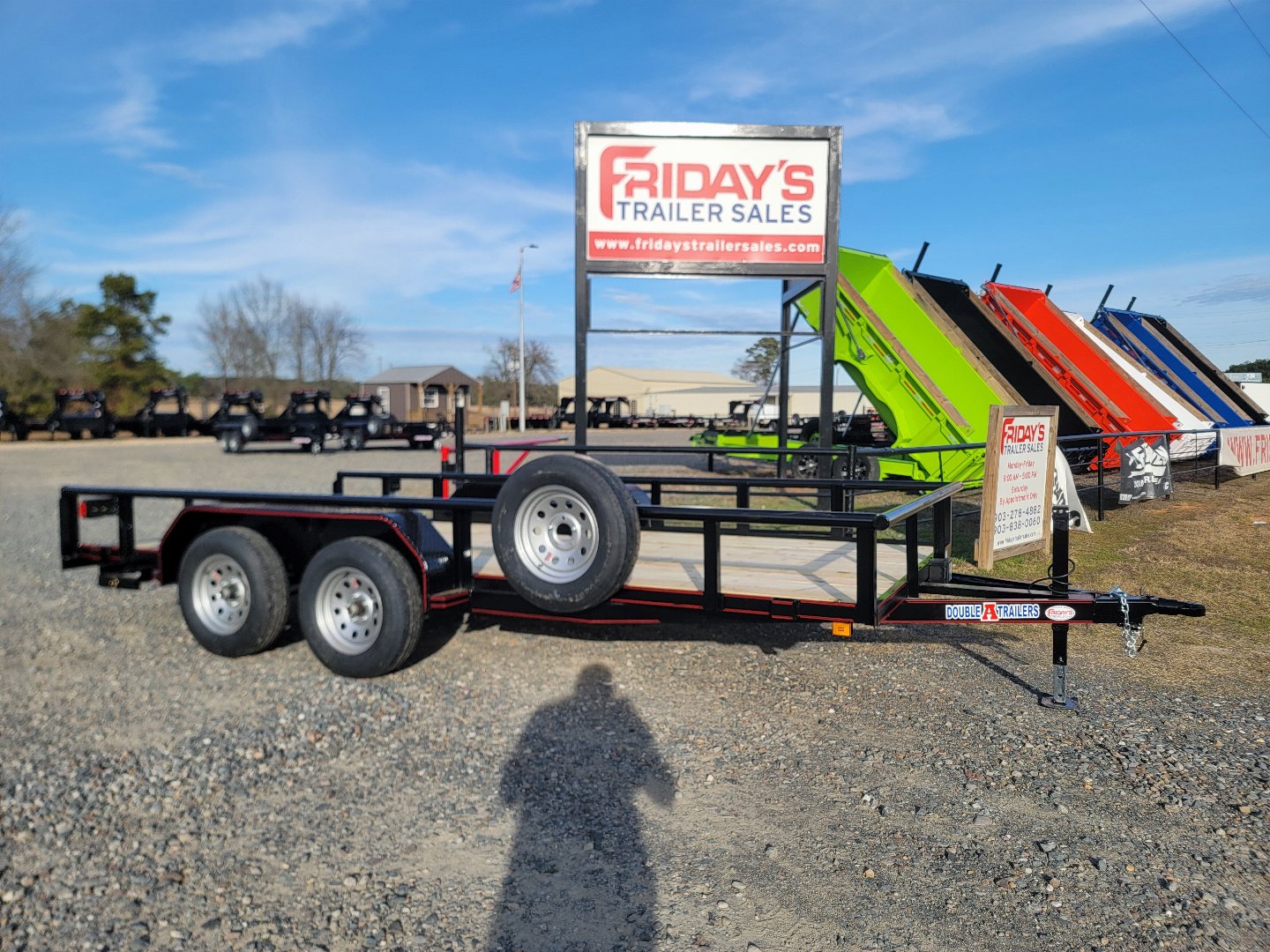 New 2025 DOUBLE A 16'x83" Tandem Axle Pipe Top w/ Tailgate Utility ...