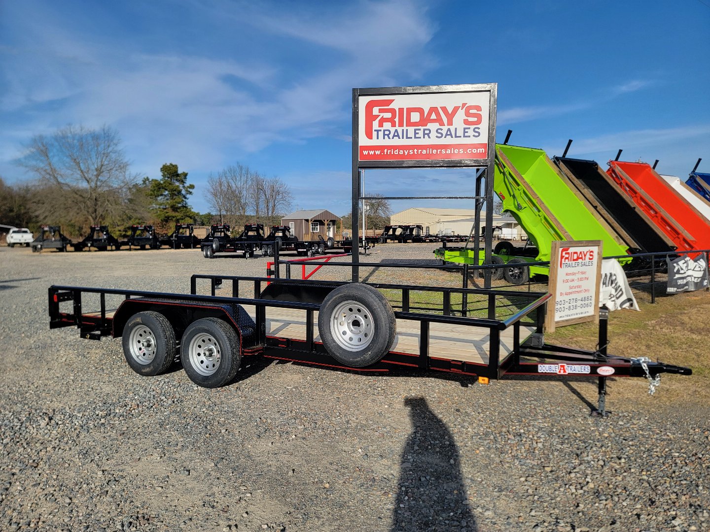 New 2025 Double A 18'x83" Tandem Axle Pipe Top | Texarkana Texas