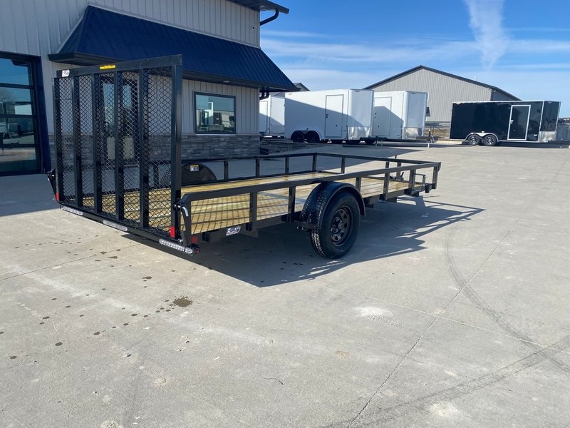 New 2025 H&H Trailers 82"x14' 3k Rail Side Utility Trailer | De Soto Iowa
